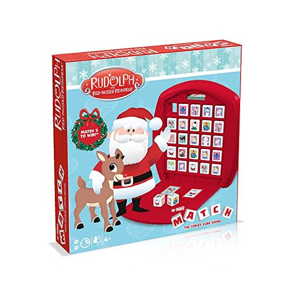 ボードゲーム 英語 アメリカ 海外ゲーム WM01821-BL1-6 Top Trumps Match Game Rudolph - Family Board Games for Kids and Adults - Matching Gam...