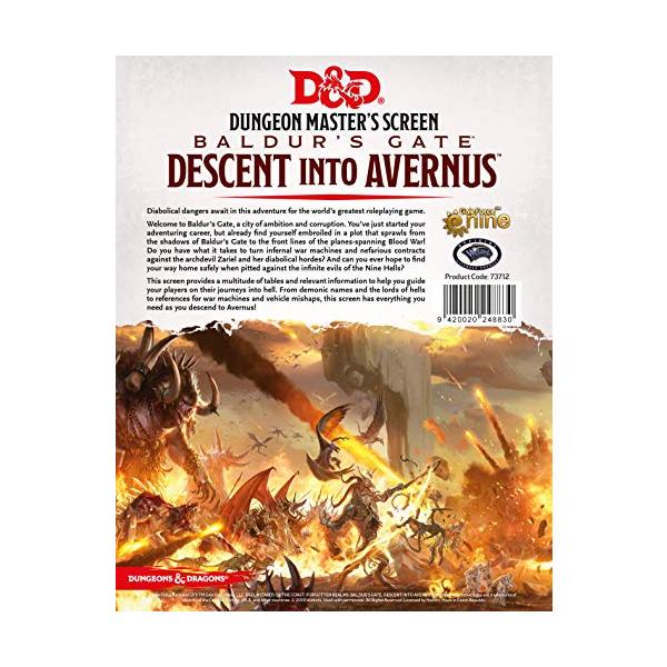 ボードゲーム 英語 アメリカ 海外ゲーム GF973712 Gale Force Nine Descent into Avernus DM Screen, Multicolor海外限定品を迅速輸入！5〜15営業日にて発送します。商品名（自動...