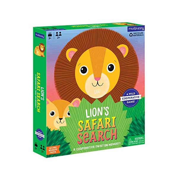 ボードゲーム 英語 アメリカ 海外ゲーム 9780735370302 Lion's Safari Search Cooperative Game from Mudpuppy - Memory Matching Game with 1 Gam...