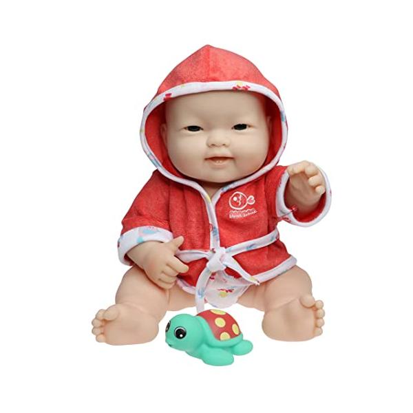 ジェーシートイズ 赤ちゃん おままごと ベビー人形 16010 JC Toys Bath Time Gift Set Featuring Adorable Asian Lots to Love Babies 14" All Vinyl Wa...