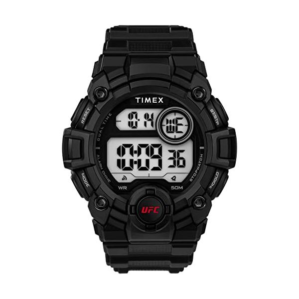 腕時計 タイメックス メンズ TW5M53100JT Timex UFC Men's Rematch 50mm Watch - Black Strap Digital Dial Black Case海外限定品を迅速輸入！5〜15営業日にて発...