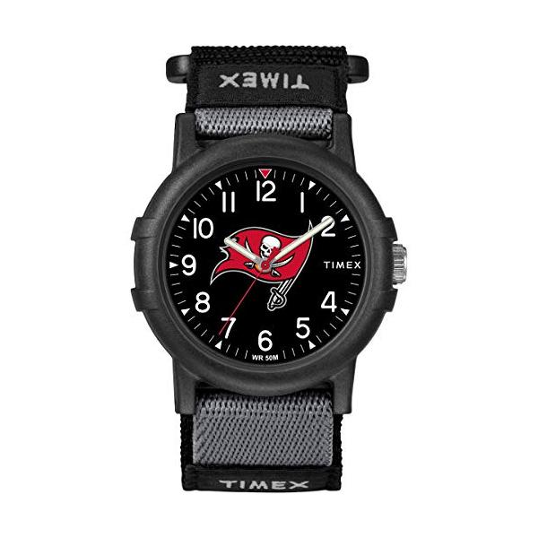 腕時計 タイメックス レディース TWZFBUCYAYZ Timex NFL Recruit 38mm Watch ? Tampa Bay Buccaneers with Black Fabric Strap海外限定品を迅速輸入！5〜15営...