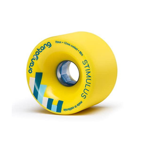 ウィール タイヤ スケボー スケートボード 海外モデル 直輸入 WST7086 Orangatang Stimulus 70 mm 86a Freeride Longboard Skateboard Wheels (Yellow, Set ...