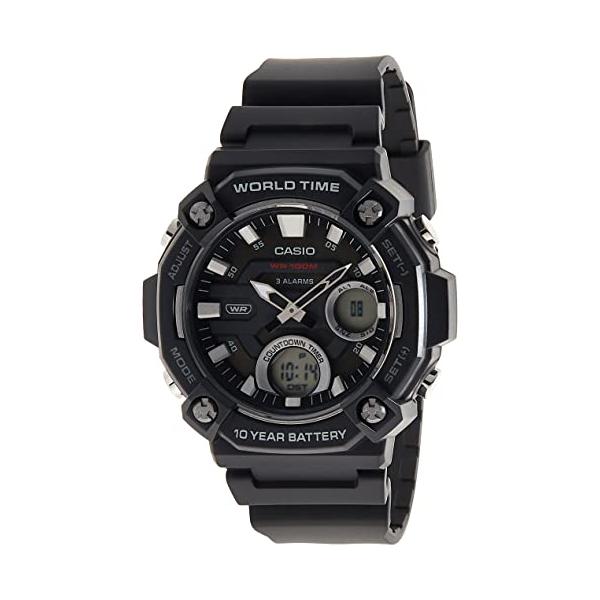 腕時計 カシオ メンズ 逆輸入 日本 メイドインジャパン アメリカ アウトドアウォッチ特集 AEQ-120W-1AVCF Casio 10 Year Battery World Time Countdown Timer Analog-Dig...
