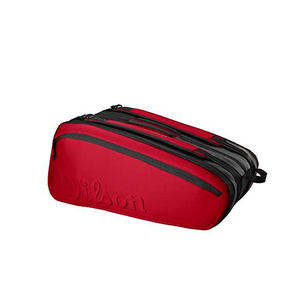 WILSON ウィルソン テニスバッグ Clash V2 Super Tour Tennis Racket Bag レッド 赤 最大15本のラケットを収納テニス バッグ ラケットバッグ バックパック WR8016301001+ Wilson...