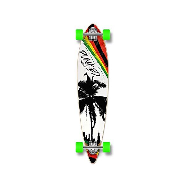 ロングスケートボード スケボー 海外モデル 直輸入 GCPT060 Punked Palm City Rasta Longboard Complete Skateboard - Available in All Shapes (Pintai...
