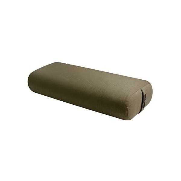 ヨガ フィットネス BO-STNDRD-CHOICE-OLIVEY Hugger Mugger Standard Yoga Bolster - Olive - Firm Core with a Soft Surface, Rectangul...