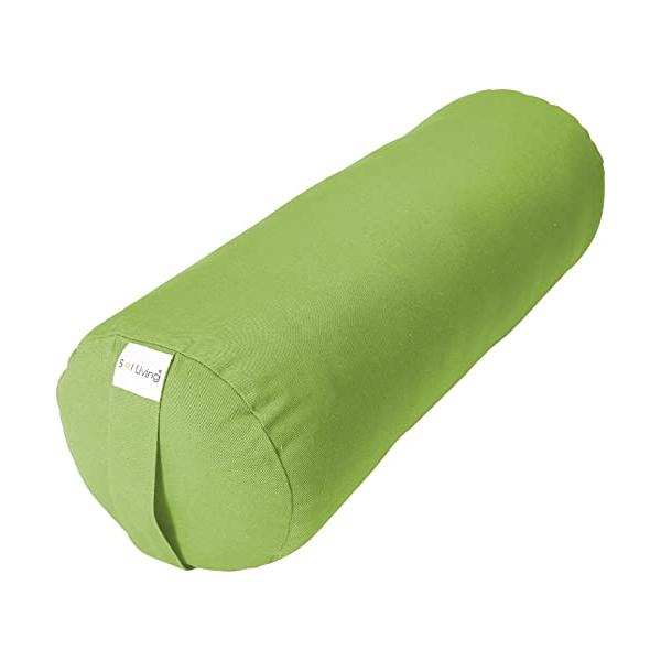 ヨガブロック フィットネス EN-YP-YB005-GR Sol Living Yoga Bolster Pillow for Restorative Yoga Meditation Bolster 100% Cotton Cylindri...