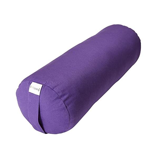 ヨガブロック フィットネス EN-YP-YB002-PR Sol Living Yoga Bolster Pillow Cylindrical Meditation Cushion Cotton Meditation Accessories...
