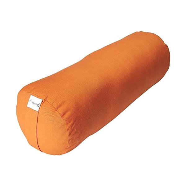 ヨガブロック フィットネス EN-YP-YB004-TN Sol Living Yoga Bolster Pillow for Restorative Yoga Meditation Bolster 100% Cotton Cylindri...