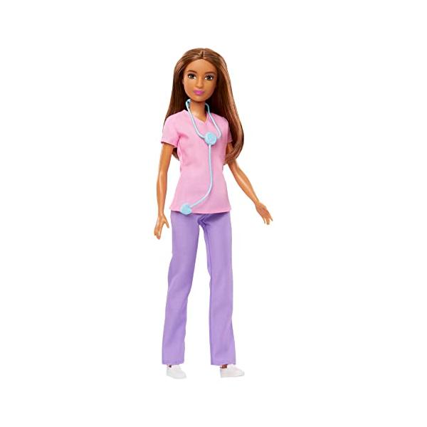 バービー バービー人形 HBW990 Barbie Professional Doctor Fashion Doll with Pink Top &amp; Purple Pants, White Shoes &amp; Stethosco...