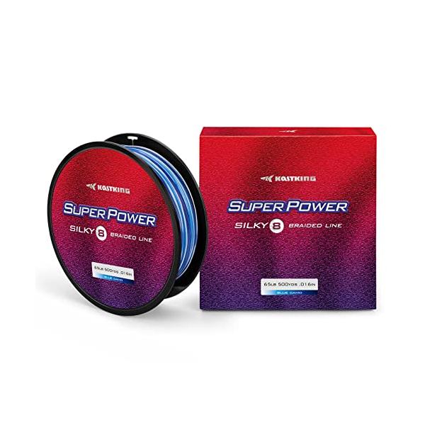 リール キャストキング 釣り道具 フィッシング 海外直輸入  KastKing Superpower Silky8 Braided Fishing Line, Blue Camo, 8 Strands, 10 LB, 500 Yds海外限定...