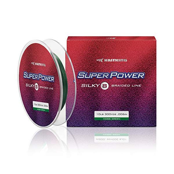 リール キャストキング 釣り道具 フィッシング 海外直輸入  KastKing Superpower Silky8 Braided Fishing Line, Moss Green, 8 Strands, 80 LB, 300 Yds海外限...