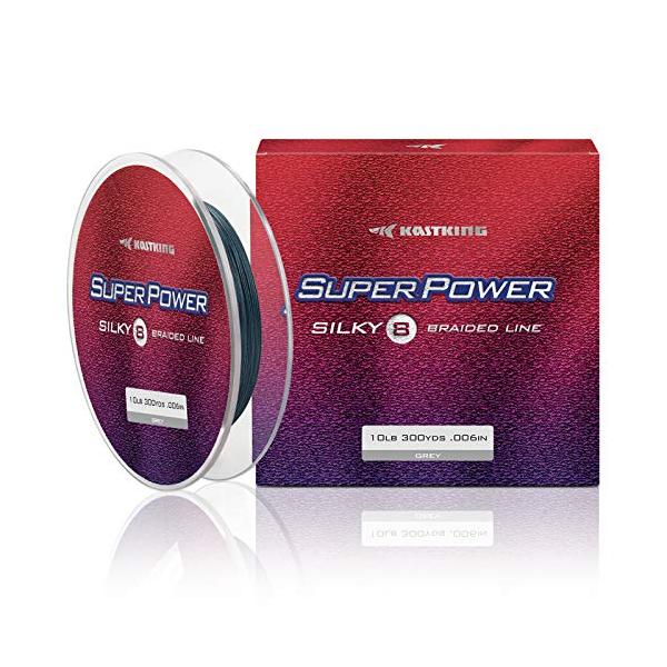 リール キャストキング 釣り道具 フィッシング 海外直輸入  KastKing Superpower Silky8 Braided Fishing Line, Gray, 8 Strands, 8 LB, 300 Yds海外限定品を迅速輸入...