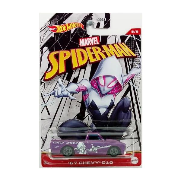 ホットウィール マテル ミニカー ホットウイール  Hot Wheels Marvel Spider-Man - 5/5 Ghost-Spider '67 Chevy C10海外限定品を迅速輸入！5〜15営業日にて発送します。商品名（自動翻...