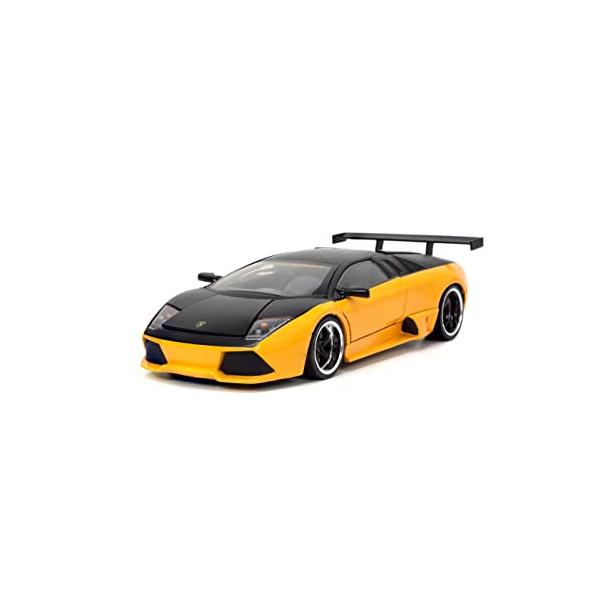ジャダトイズ ミニカー ダイキャスト アメリカ 34028 Jada Toys Hyper-Spec 1:24 Lamborghini Murcielago LP 640 Die-cast Car Yellow/Black, Toys fo...