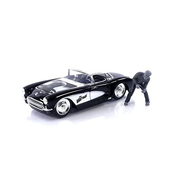 ジャダトイズ ミニカー ダイキャスト アメリカ 32195BK Jada Universal Monsters 1:24 1957 Chevy Corvette Die-cast Car &amp; 2.75" Wolfman Figure...