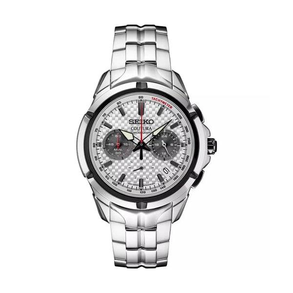 腕時計 セイコー メンズ SSB433 SEIKO SSB433 Automatic Sports Watch for Men - Coutura Collection - Racing Patterned Carbon Fiber Chr...