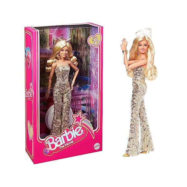 バービー バービー人形 HPJ99 Barbie Margot Robbie as in Gold Disco Jumpsuit The Movie Collectible Doll (HPJ99)海外限定品を迅速輸入！5〜15営業日にて発...