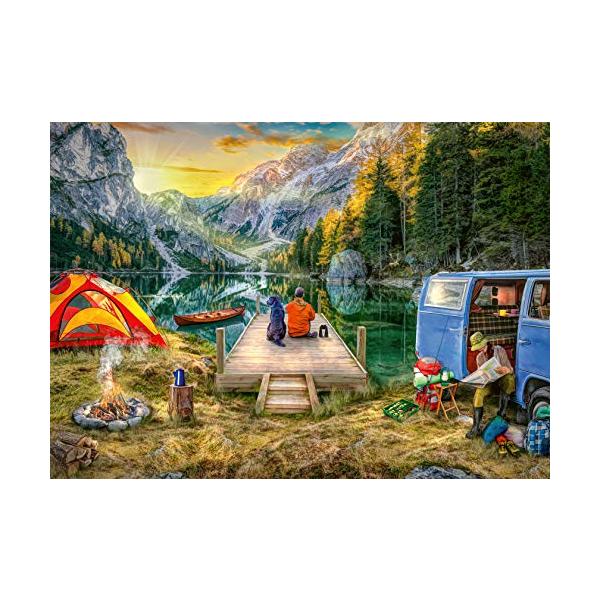 ジグソーパズル 海外製 アメリカ 16177 Ravensburger Calm Campsite Puzzle - 1000 Unique Pieces | Softclick Technology Ideal for Adults an...