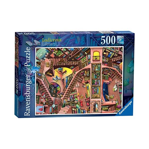 ジグソーパズル 海外製 アメリカ 17484 Ravensburger Colin Thompson The Ludicrous Library 500 Piece Jigsaw Puzzle for Adults and Kids Age...