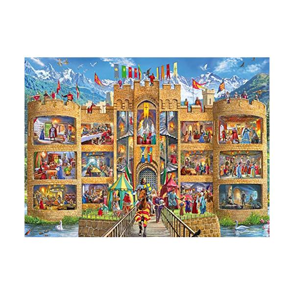 ジグソーパズル 海外製 アメリカ 12919 Ravensburger Castle Cutaway - 150 Piece Jigsaw Puzzle for Kids | Medieval Life Theme | Durable Pu...