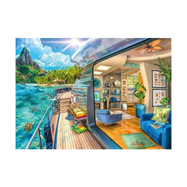 ジグソーパズル 海外製 アメリカ 040055561694 Ravensburger Tropical Island Charter ? 1000-Piece Jigsaw Puzzle | Unique Softclick Technol...