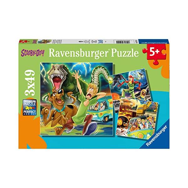 ジグソーパズル 海外製 アメリカ 4005556052424 Ravensburger Scooby Doo: Three Night Fright - Kid-Friendly 3x49 Piece Jigsaw Puzzles Set ...