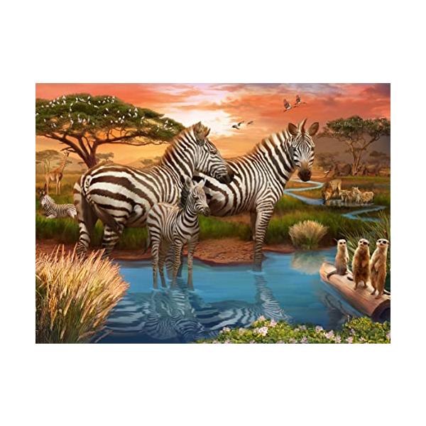ジグソーパズル 海外製 アメリカ 17376 Ravensburger Zebra Jigsaw Puzzle - 500 Piece | Unique, Softclick Technology Vibrant, Glare-Free I...