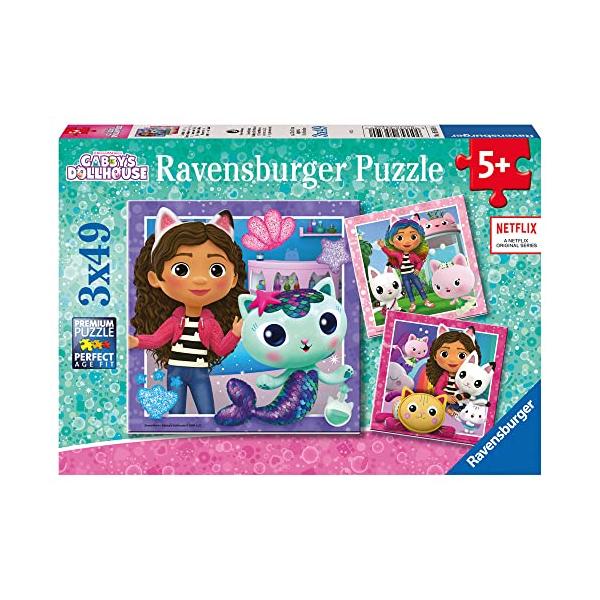ジグソーパズル 海外製 アメリカ 05659 Ravensburger Gabby's Dollhouse 3 x 49 Piece Jigsaw Puzzle Set for Kids - Screen-Free Activity Boo...
