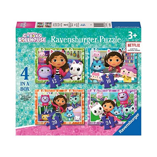 ジグソーパズル 海外製 アメリカ 3143 Ravensburger Gabby’s Dollhouse Jigsaw Puzzles for Kids Age 3 Years Up - 4 in a Box (12, 16, 20, 24...