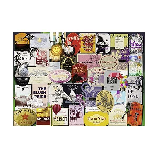 ジグソーパズル 海外製 アメリカ 82078 Ravensburger 82078 Wine Labels 1000 Piece Puzzle for Adults - Every Piece is Unique, Softclick Te...
