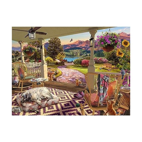 ジグソーパズル 海外製 アメリカ 17457 Ravensburger Cozy Front Porch 750 Piece Large Format Jigsaw Puzzle | Premium Quality | Unique Sof...
