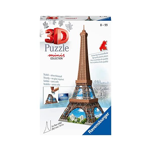 ジグソーパズル 海外製 アメリカ 12536 Ravensburger Mini Eiffel Tower 54 Piece 3D Puzzle for Adults and Kids - 12536 - Easy Click Techno...