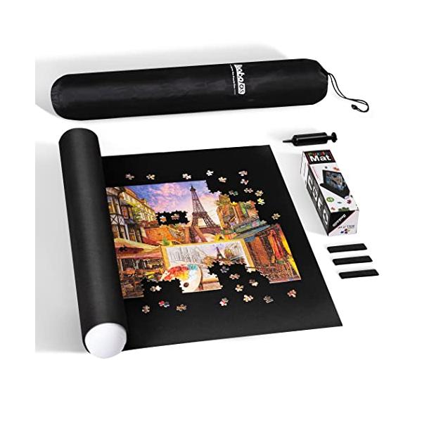 ジグソーパズル 海外製 アメリカ E2015-DGra25 Becko US 2000 Piece Jigsaw Puzzle Mat Roll Up with Black Pump &amp; Drawstring Storage Bag...