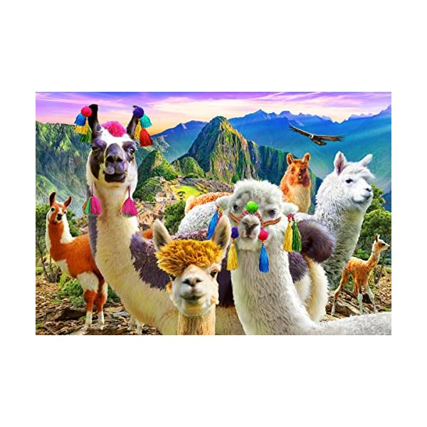 ジグソーパズル 海外製 アメリカ VC1266 Vermont Christmas Company Mountain Llamas Jigsaw Puzzle 100 Piece, Large Pieces Perfect for Kids...