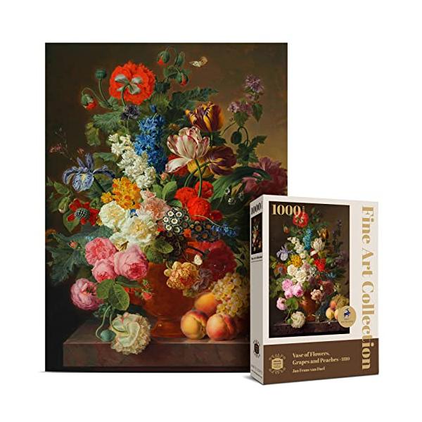 ジグソーパズル 海外製 アメリカ  Antelope - 1000 Piece Puzzles for Adults - Vase Flower Grapes Peaches Jigsaw Puzzle 1000 Pieces, Jan F...