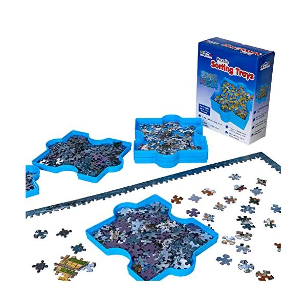 ジグソーパズル 海外製 アメリカ puztrays White Mountain Stackable Puzzle Sorting Trays - 6 Plastic Shaped Trays, Stores Up to 1000 Jigs...