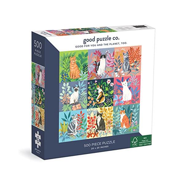 ジグソーパズル 海外製 アメリカ 616430291194 Good Puzzle Co. Cats and Flowers海外限定品を迅速輸入！5〜15営業日にて発送します。商品名（自動翻訳）：ガリソン 猫と花 500ピース ジグソーパズ...