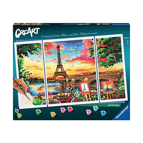 ジグソーパズル 海外製 アメリカ 20134 Ravensburger CreArt Paris Reflections Paint by Numbers Kit for Adults - 20134 - Painting Arts and...