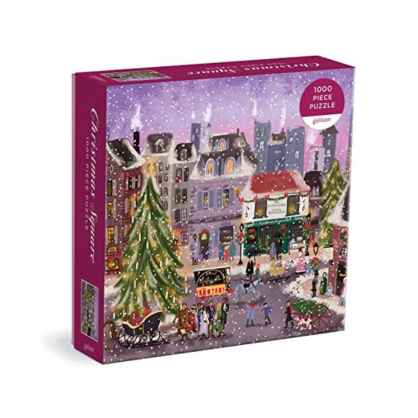 ジグソーパズル 海外製 アメリカ 9780735371187 Galison Christmas Square 1000 Piece Puzzle in Square Box from Galison - Holiday Puzzle fo...
