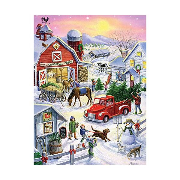 ジグソーパズル 海外製 アメリカ 45791 Bits and Pieces ? 500 Piece Jigsaw Puzzle for Adults ? Christmas Tree Farm Fun - Dog Snowman Dog ...