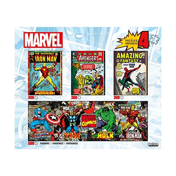 ジグソーパズル 海外製 アメリカ 9391 Buffalo Games - Marvel Comics - 4 in 1 Multipack Comics Collection - Jigsaw Puzzle Bundle for Adul...