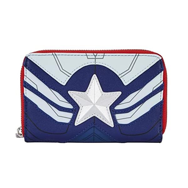 ラウンジフライ アメリカ 日本未発売 財布 ウォレット ブランド かわいい 綺麗 レディース ウィメンズ MVWA0161 Loungefly Marvel Falcon Captain America Cosplay Zip Around...