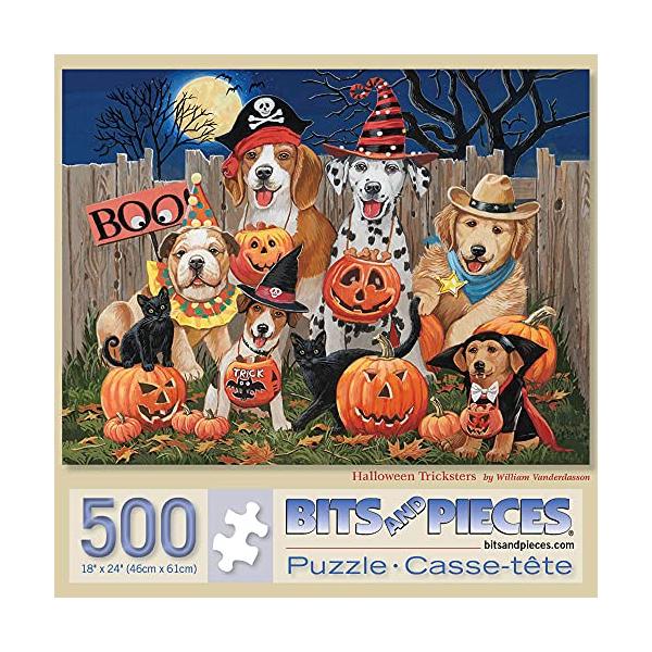 ジグソーパズル 海外製 アメリカ 44083 Bits and Pieces ? 500 Piece Jigsaw Puzzle for Adults ? Halloween Tricksters - Fall Night Holiday ...