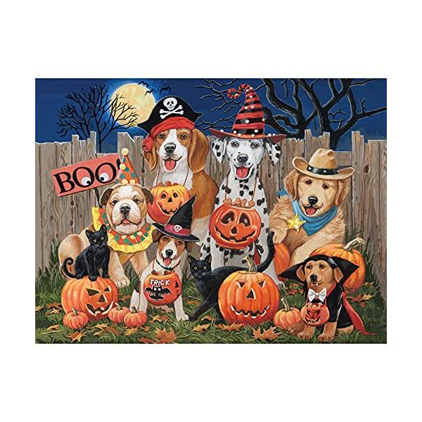 ジグソーパズル 海外製 アメリカ 44082 Bits and Pieces Jigsaw Puzzle for Adults ? Halloween Tricksters by William Vanderdasson ? Fall Ni...