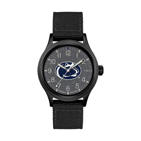 腕時計 タイメックス メンズ TWZUPENMWYZ Timex Men's Collegiate Scout 40mm Watch ? Penn State Nittany Lions with Black Fabric Strap海外限...