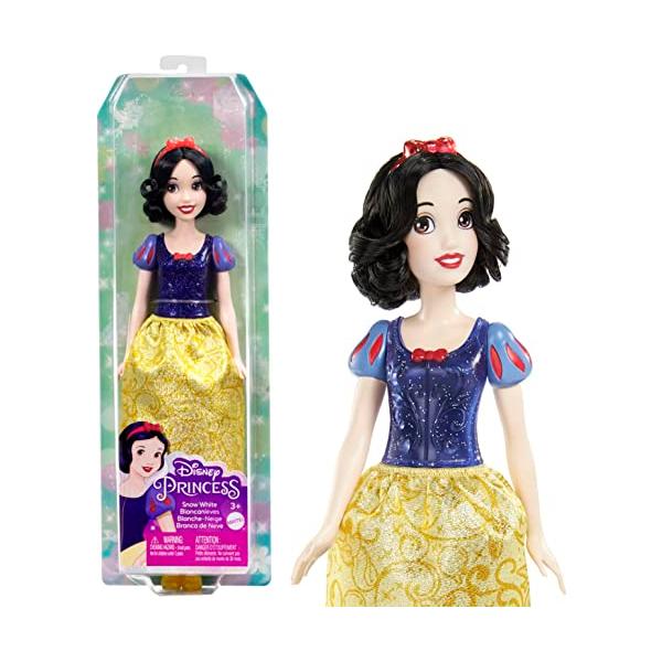 バービー バービー人形 HLW08 Mattel Disney Princess Snow White Doll in Sparkling Fashion with Removable Skirt, Hairband and Shoes, ...