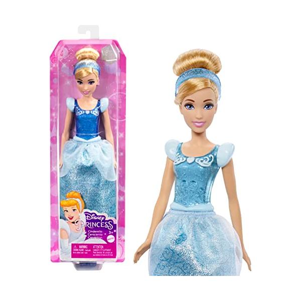 バービー バービー人形 HLW06 Mattel Disney Princess Cinderella Doll in Sparkling Fashion with Removable Skirt, Headband and Shoes, ...