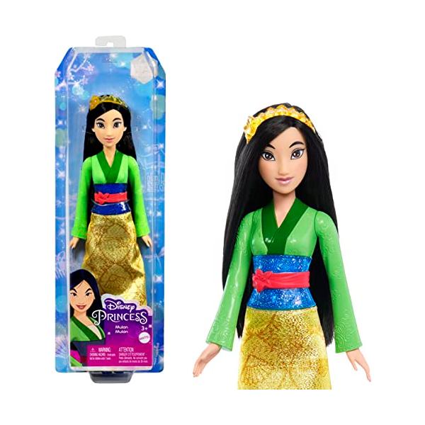 バービー バービー人形 HLW14 Mattel Disney Princess Mulan Doll in Sparkling Fashion with Removable Skirt, Headband and Shoes, Posab...